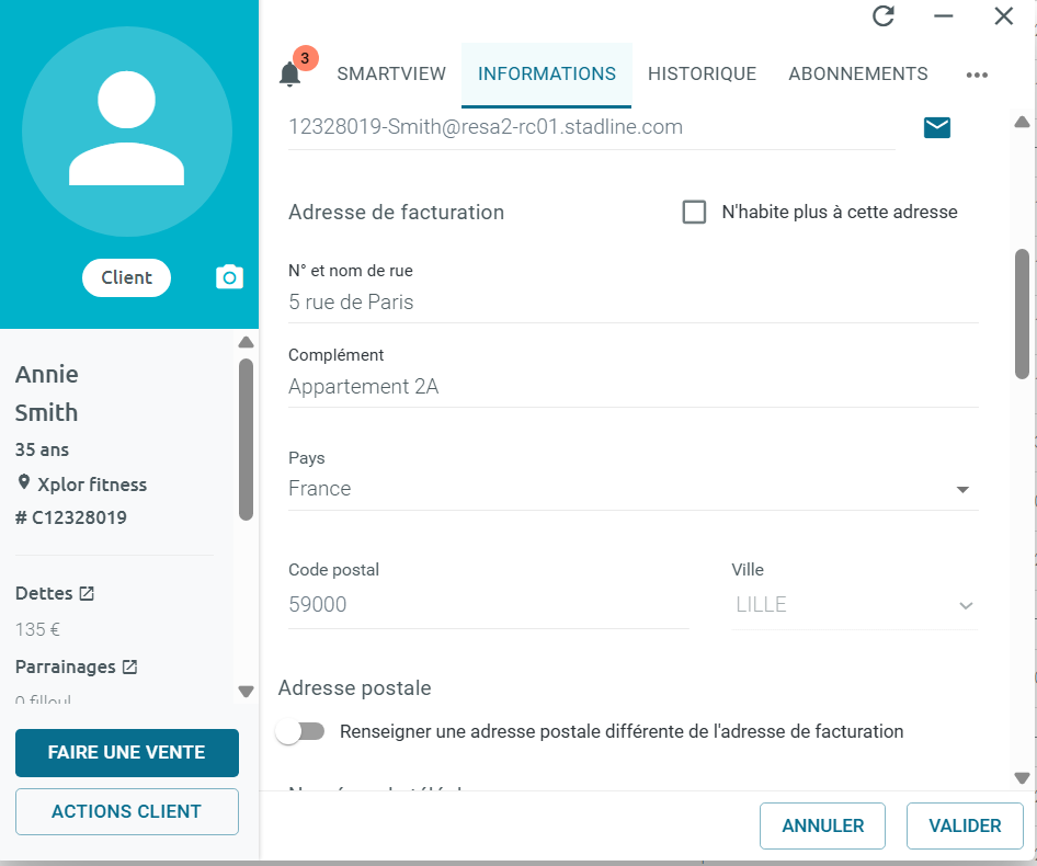 Adresse postale VS Adresse de facturation 🏠 – Xplor Resamania