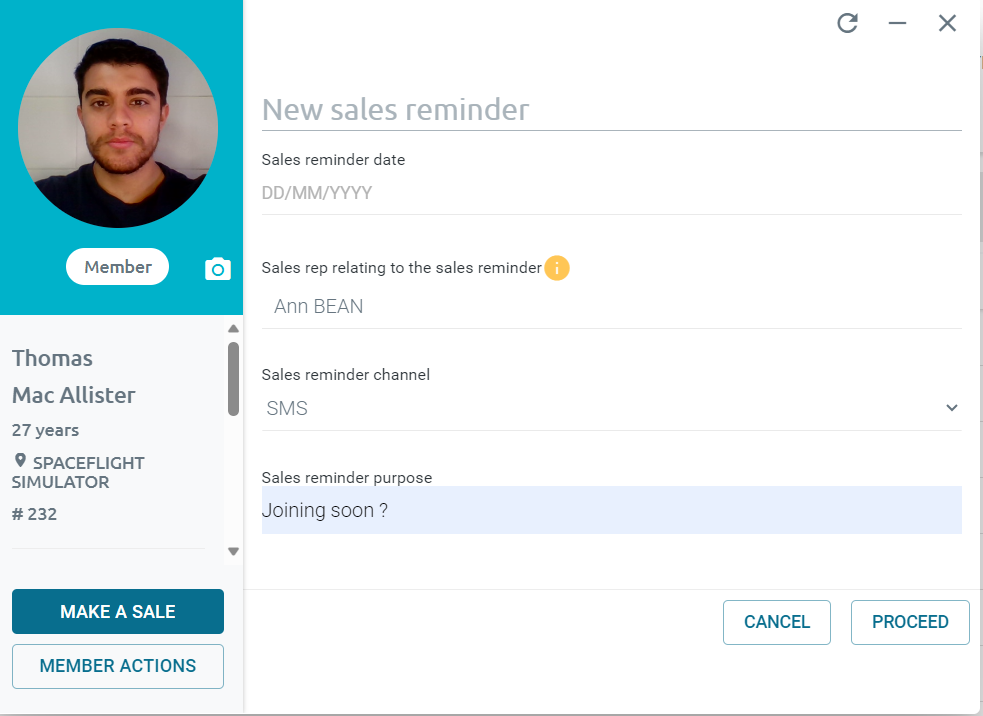 How to manage sales reminders ? – Xplor Gym
