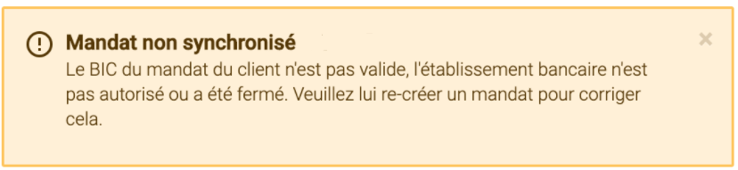 Comment modifier mes mandats en erreur pour permettre l'activation de ...